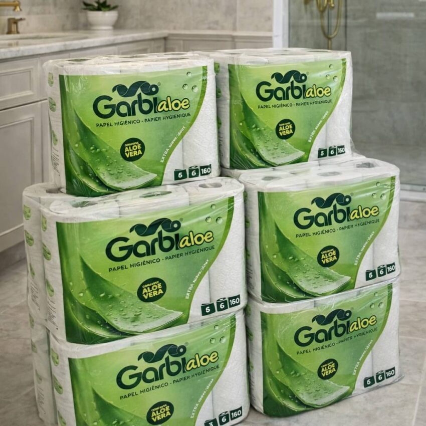 Fardo Papel Higiénico Garbi Aloe 6 Rollos Triple Capa (7 Packs · 42 ...